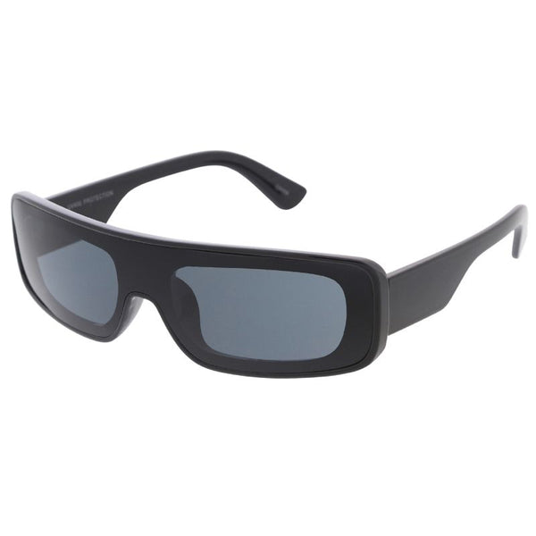 Futuristic Wrap Around Rectangle Shield Sunglasses D318 - zeroUV