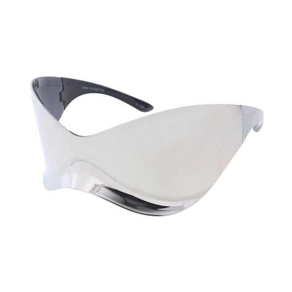 Oversize Rimless Sport Mask Goggle Sunglasses D330 - zeroUV