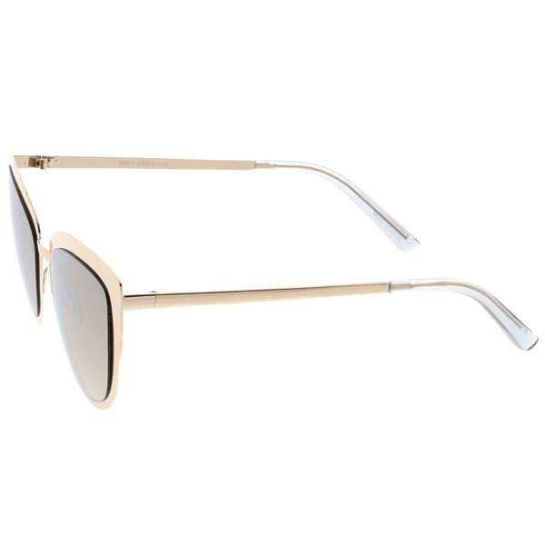 Premium Oversize Laser Cut Metal Cat Eye Sunglasses - zeroUV