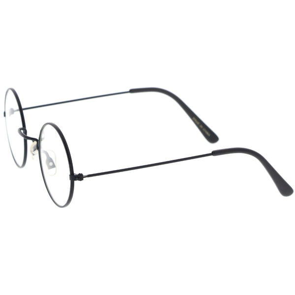 Vintage Inspired Round Metal Frame Clear Lens Glasses - zeroUV