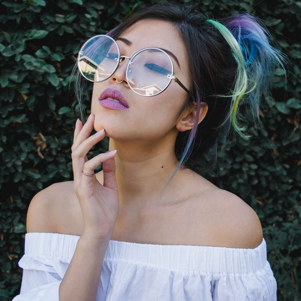 Modern Oversize Infinity Round Clear Lens Glasses - zeroUV