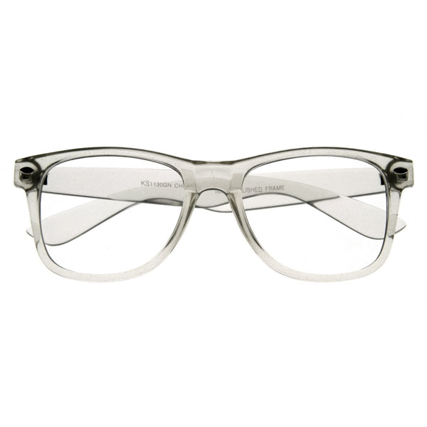 Super Clear Transparent Crystal Frame Wayfarer Glasses - zeroUV