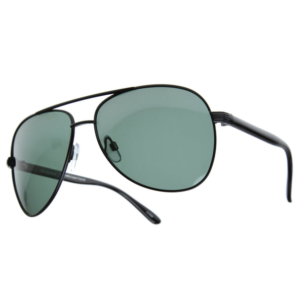 Premium Polarized Large Metal Aviator Sunglasses - zeroUV