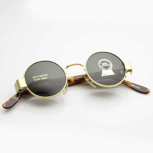 Steampunk Vintage Round Circle Spectacles Sunglasses 7014 - zeroUV