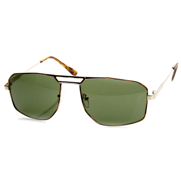 Modern Mens Fashion GQ Square Metal Aviator Sunglasses 8989 - zeroUV