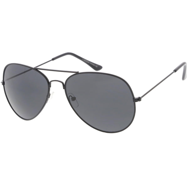 Large Classic Full Metal Tear Drop Aviator Sunglasses 60mm - zeroUV