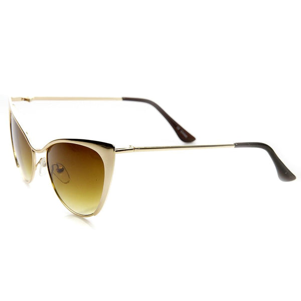 Womens Fashion High Tip Pointed Cat Eye Sunglasses - zeroUV