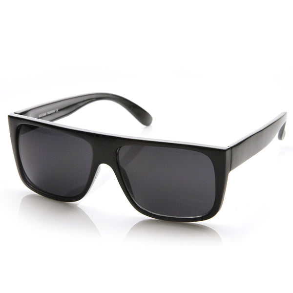 Mens Retro Super Flat Top Aviator Square Sunglasses - zeroUV