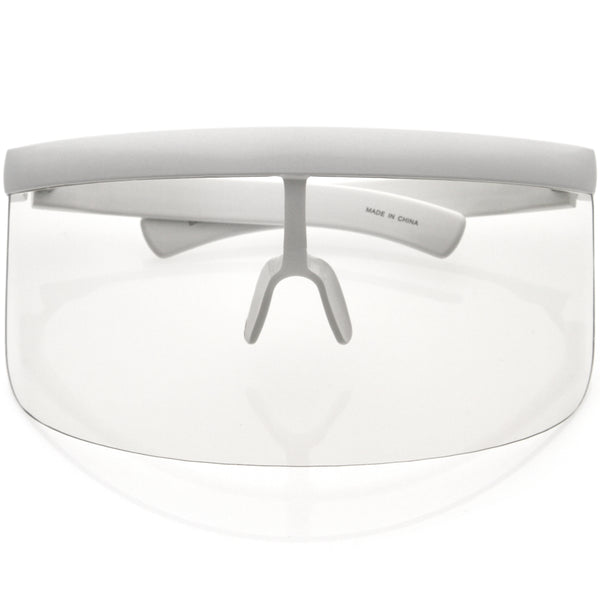Futuristic Oversize Safety PPE Shield Blue Light Clear Lens Protection ...